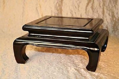 Beautiful Square Chinese Wooden Plat Form Base for Vases and Pots 4" t ...