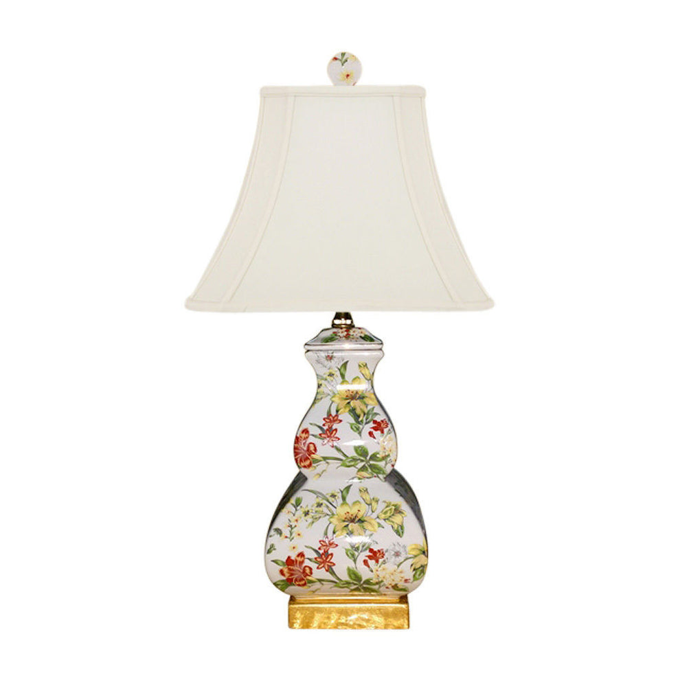 Chinese Floral Pattern Porcelain Vase Table Lamp 22" – Asian Style ...
