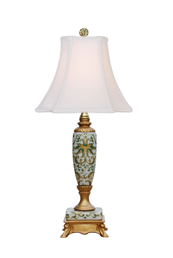 Floral Vine Porcelain Secretary Lamp 18.5" – Asian Style Furnishing